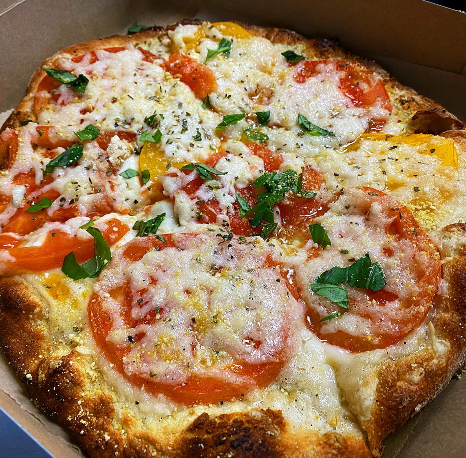 Heirloom Margherita Apizza (gluten free ) | Three Girls Vegan Creamery ... Heirloom Margherita Apizza (gluten free ) | Three Girls Vegan Creamery ...